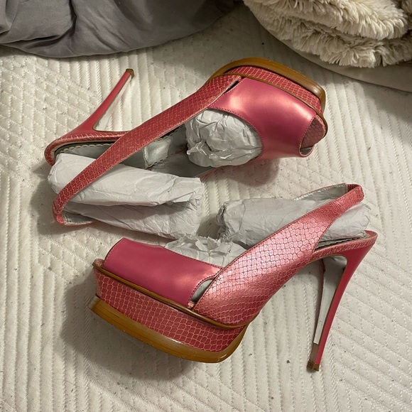bebe | Shoes | Vintage Bebe Y2k Hot Pink Barbie Slingback Heels | Poshmark